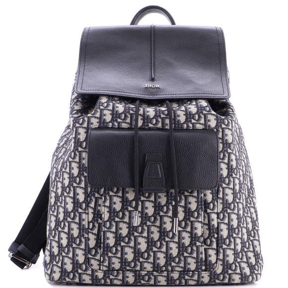 Dior | Bags | Christian Dior Medium Motion Backpack Oblique Canvas With ...